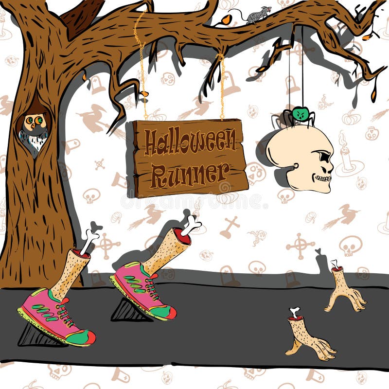 Halloween runner card stock vector. Illustration of banner - 112485668