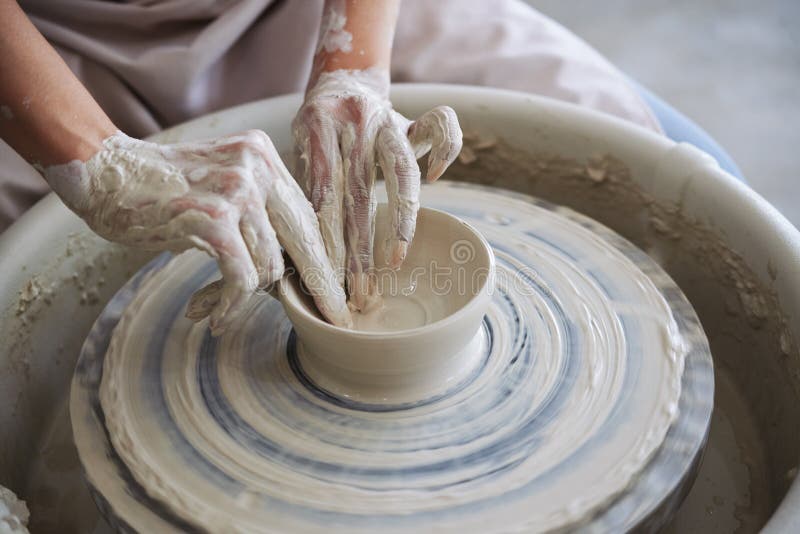 Making clay bowl stock photo. Image of ceramic, studio - 99929056