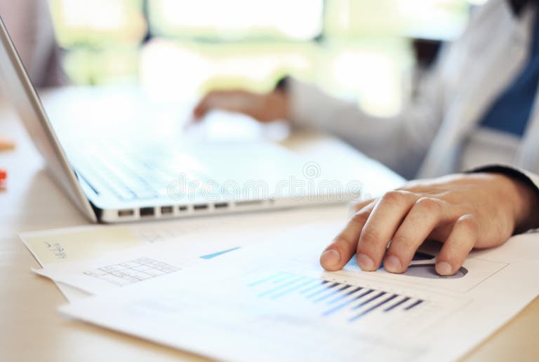 Hands of Financial Manager Taking Notes when Working Stock Photo ...