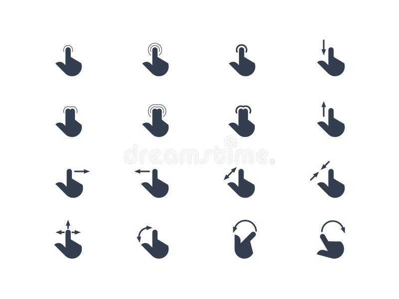 Hands and Finger Touchscreen Gestures Stock Vector - Illustration of ... Hands and Finger Touchscreen Gestures Stock Vector - Illustration of ...