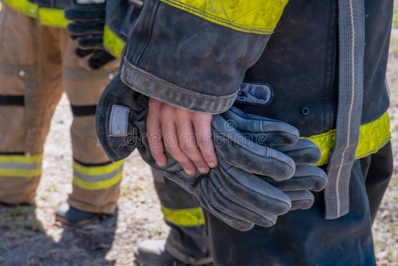 Firefighting gloves stock image. Image of equipment, firemen - 27659625