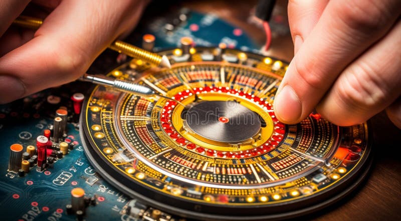 Hands Fixing Computer Board, Computer Board Close-up, Person Fixing ...