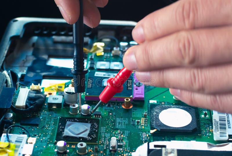 Fixing Motherboard CPU Socket Pins Stock Image - Image of open ...