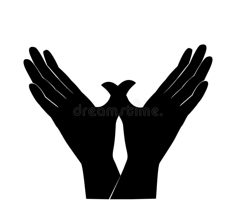 Hands flying vector stock vector. Illustration of design - 69921137