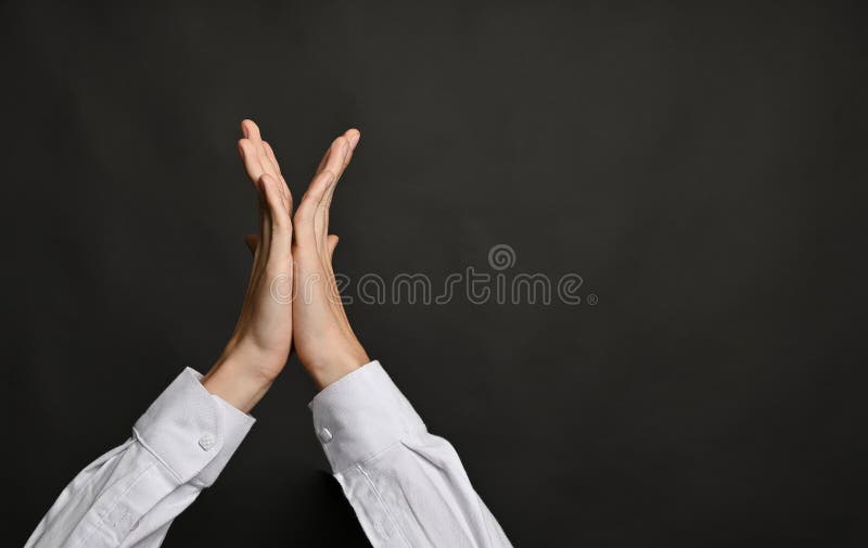 The Hands are Folded with the Palms Together, and the Fingers in ...