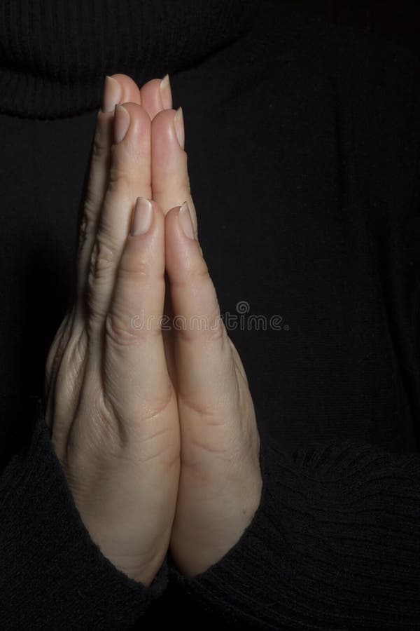Hands folded in prayer stock photo. Image of calm, vitality - 175126722