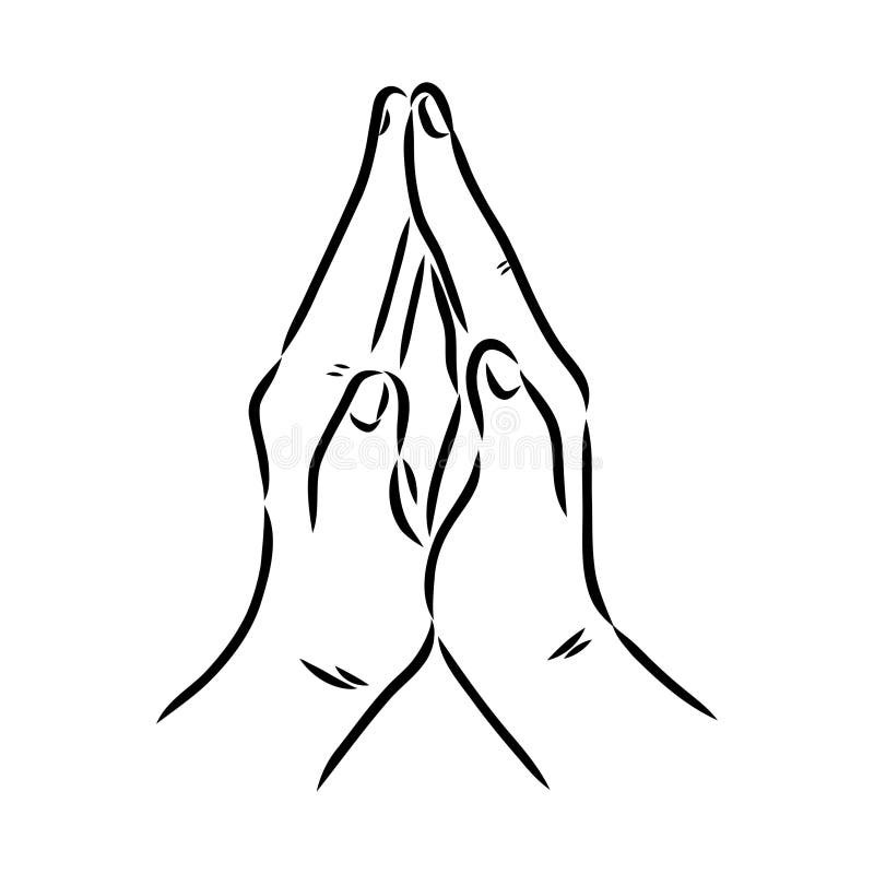 Hands Folded in a Prayer To God Hands in Prayer, Vector Stock Vector ... Hands Folded in a Prayer To God Hands in Prayer, Vector Stock Vector ...