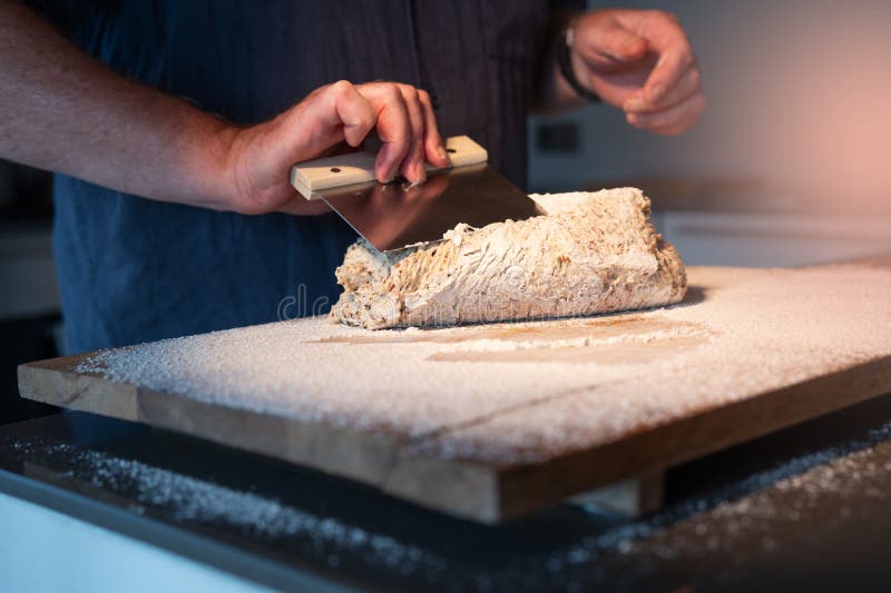 Hands Folding and Kneading Doug Stock Photo - Image of kneading ...