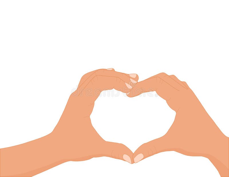 Hands in form of heart stock vector. Illustration of romance - 124939730