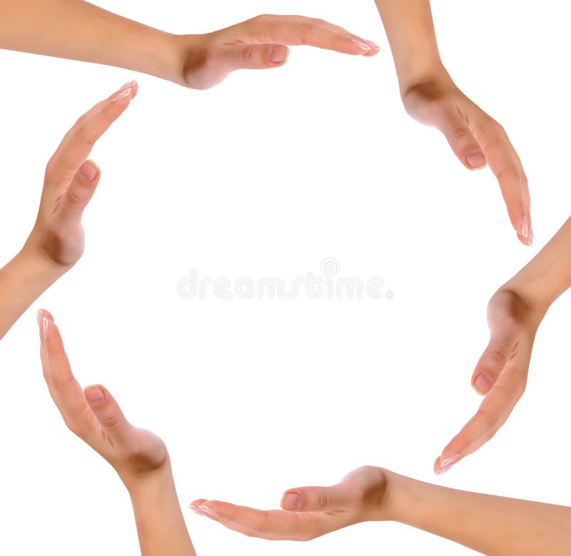 Multiethnic People Forming Circle and Chart Stock Image - Image of ...