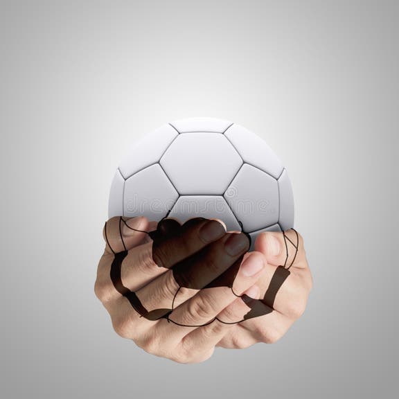 Hands forming a football stock image. Image of allegory - 24923643