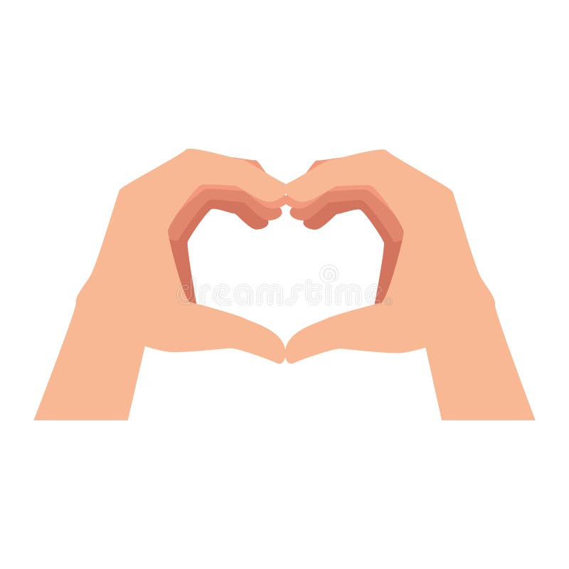 Hands forming heart love stock vector. Illustration of hands - 283927986