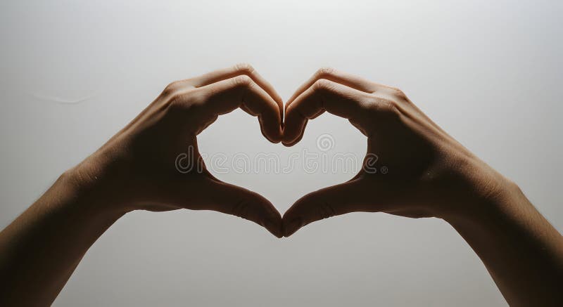 Hands Forming Heart Shape Expressing Love and Affection Stock Image ...