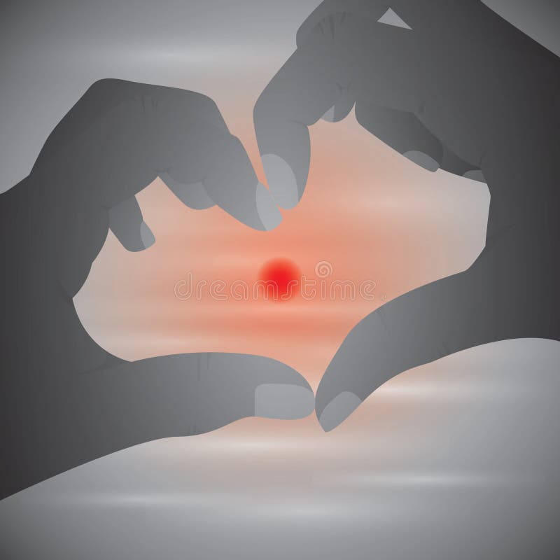 Hands Forming a Heart Shape. Vector Illustration Decorative Design ...