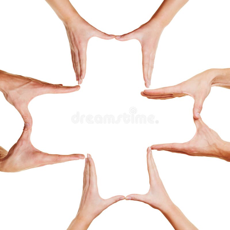 Big Medical Cross Symbol from Hands Isolated Stock Image - Image of ...