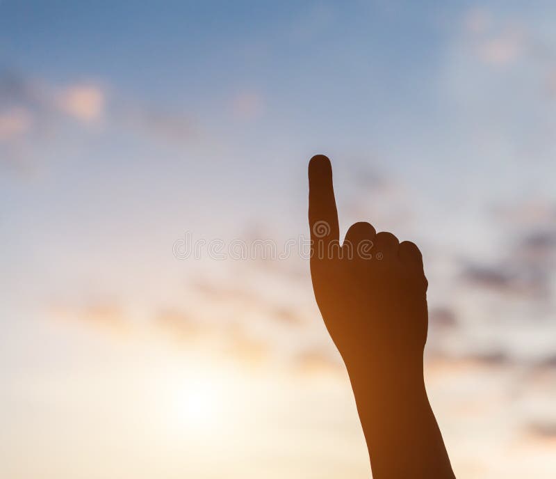 Hands Forming a Shape with Sunset Silhouette Stock Photo - Image of ...