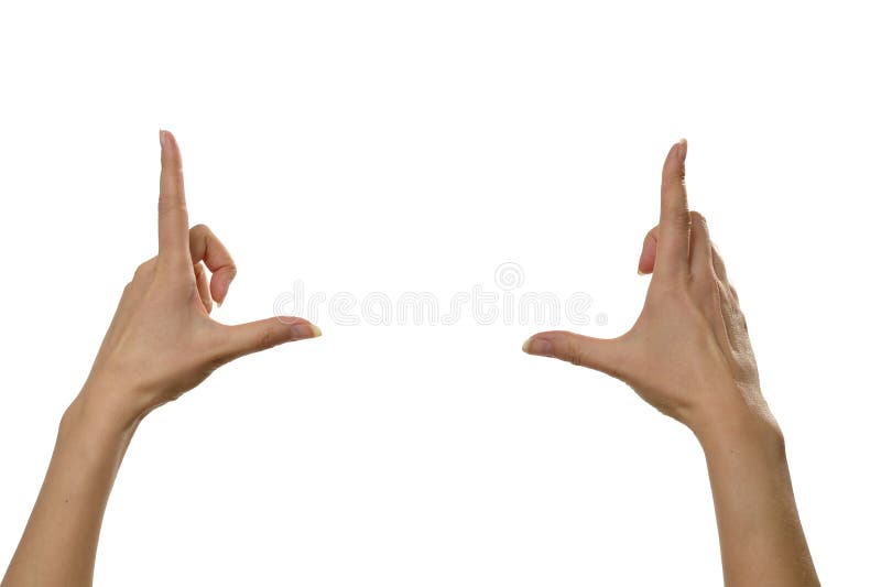 Hands Frame Isolated on White Stock Image - Image of composition, hand ...