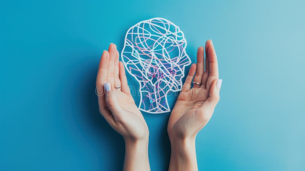 The Abstract Human Brain Wire.AI Generated Image Stock Photo - Image of ...