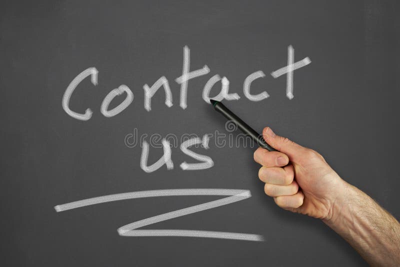 Hands Holding Contact Us stock photo. Image of background - 38015088