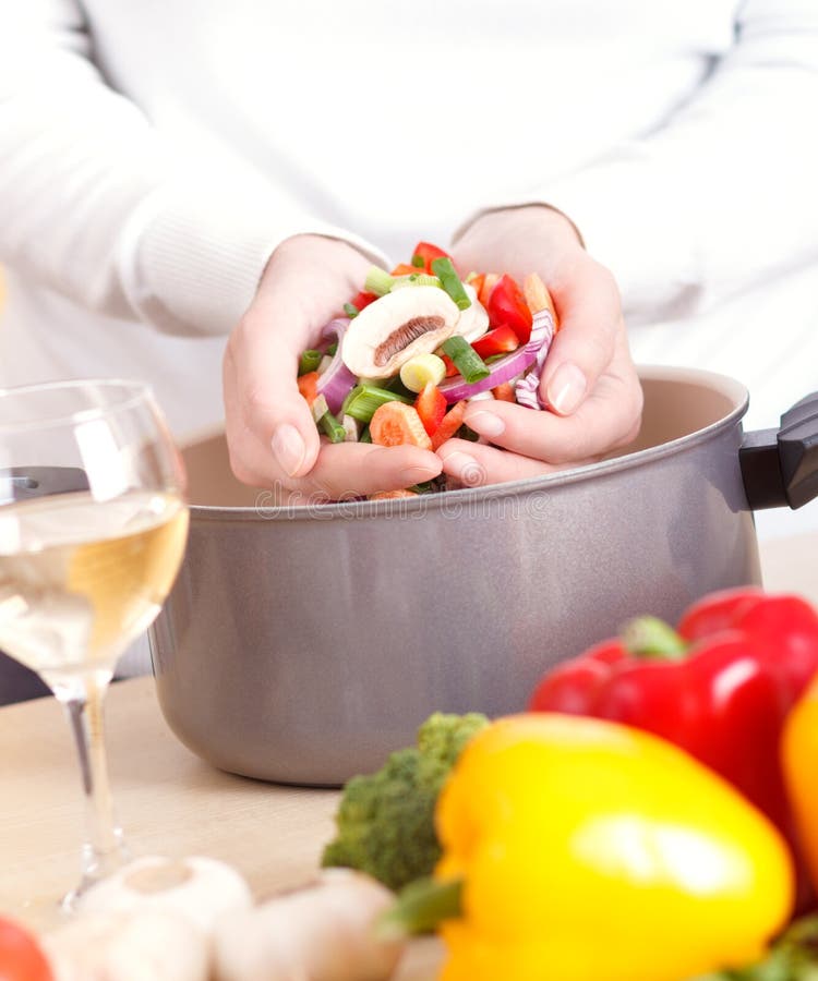 Hands full of vegetables stock photo. Image of hand, drink - 54558324