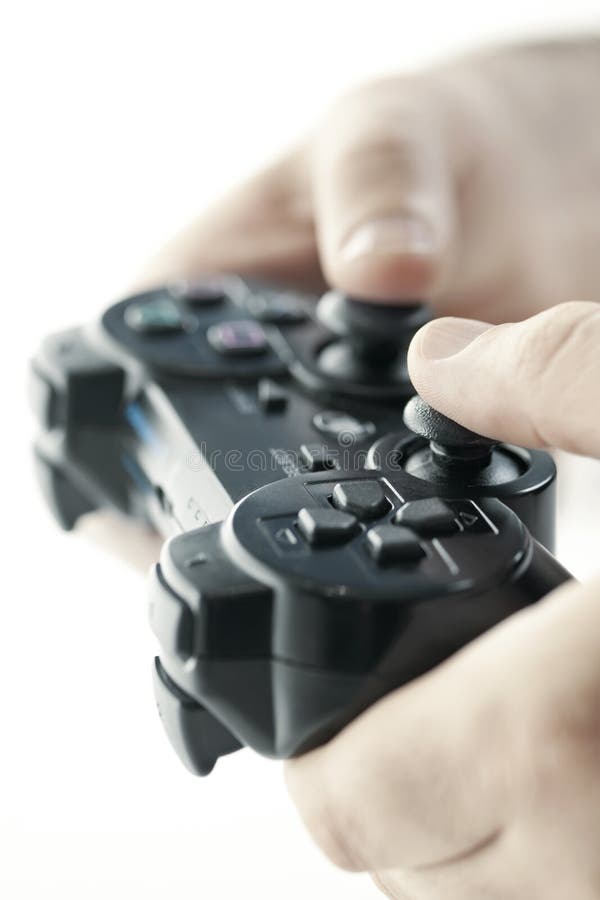 Hands with game controller stock image. Image of device - 23506527