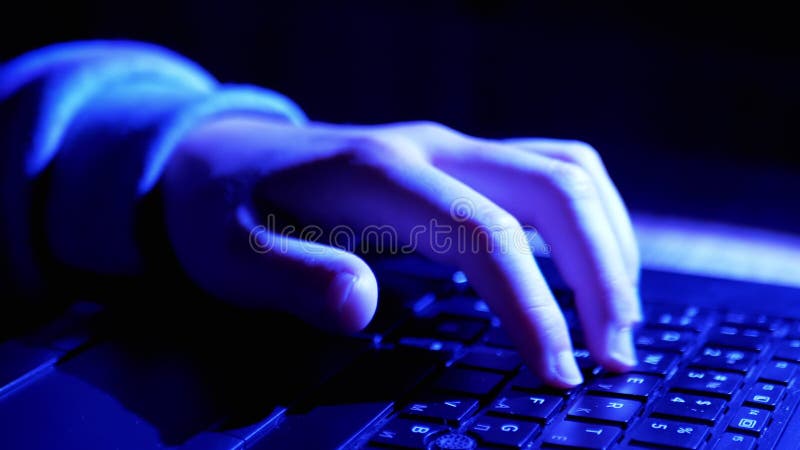 Hands of Gamer Playing Video Game at Computer in a Virtual Room at ...