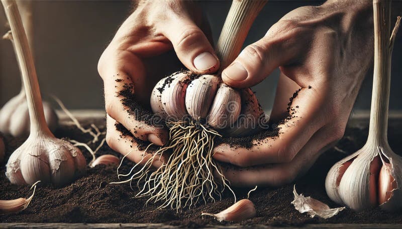 Fresh Garlic Roots Stock Illustrations – 336 Fresh Garlic Roots Stock ...