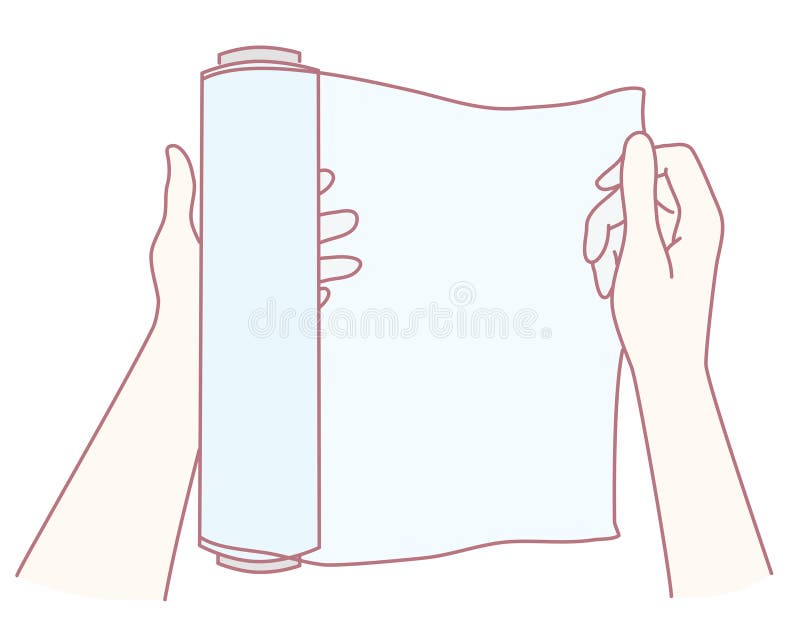 Hands Gently Unrolling a Scroll of Paper Filled with Ideas and Artistic ...