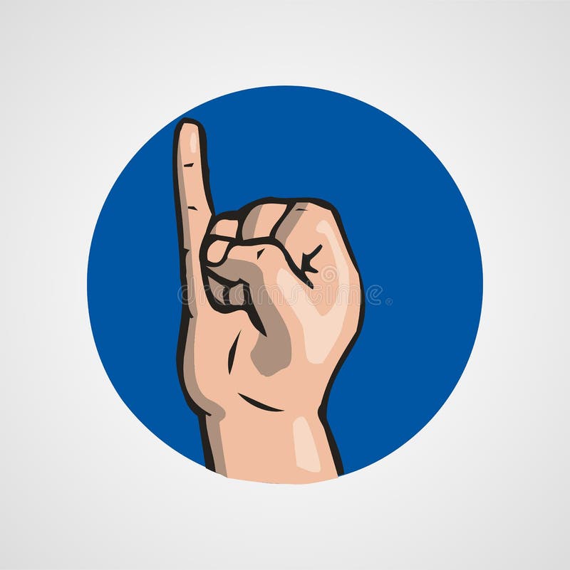 Hands Gesture or Finger Alphabet Spelling Stock Illustration ...