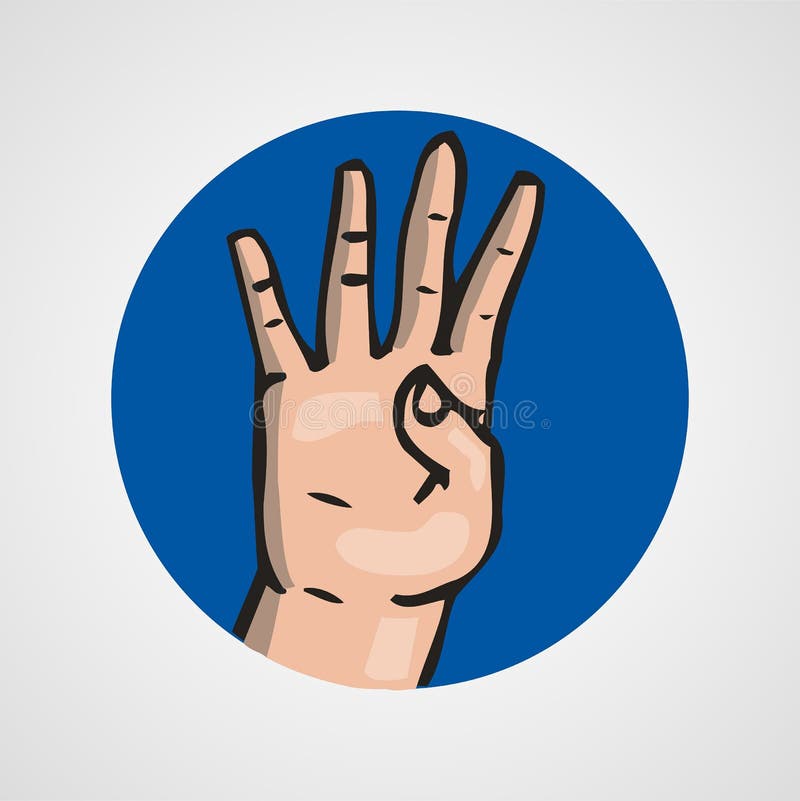 Hands Gesture or Finger Alphabet Spelling Stock Illustration ...