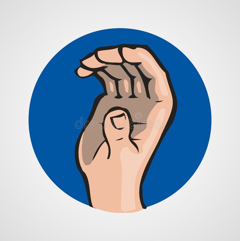 Hands Gesture or Finger Alphabet Spelling Stock Illustration ...