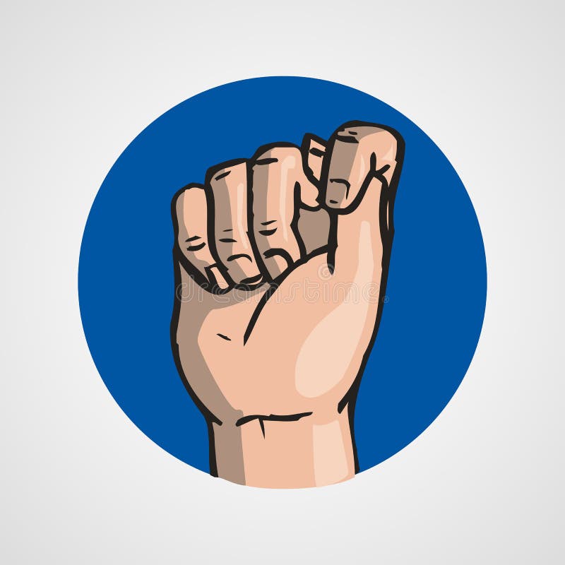 Hands Gesture or Finger Alphabet Spelling Stock Illustration ...