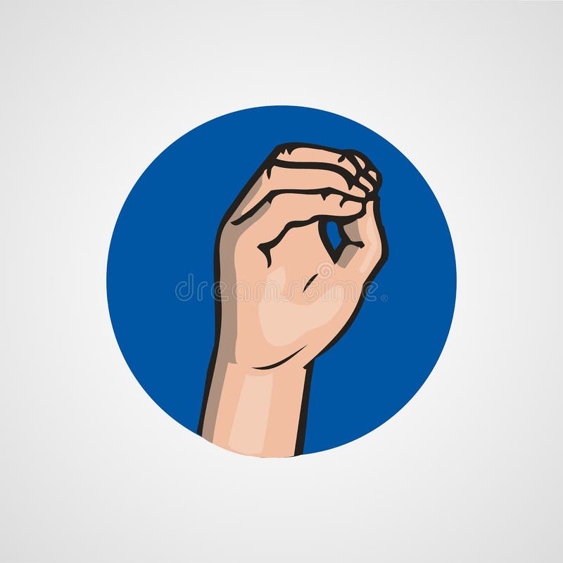 Hands Gesture or Finger Alphabet Spelling Stock Illustration ...