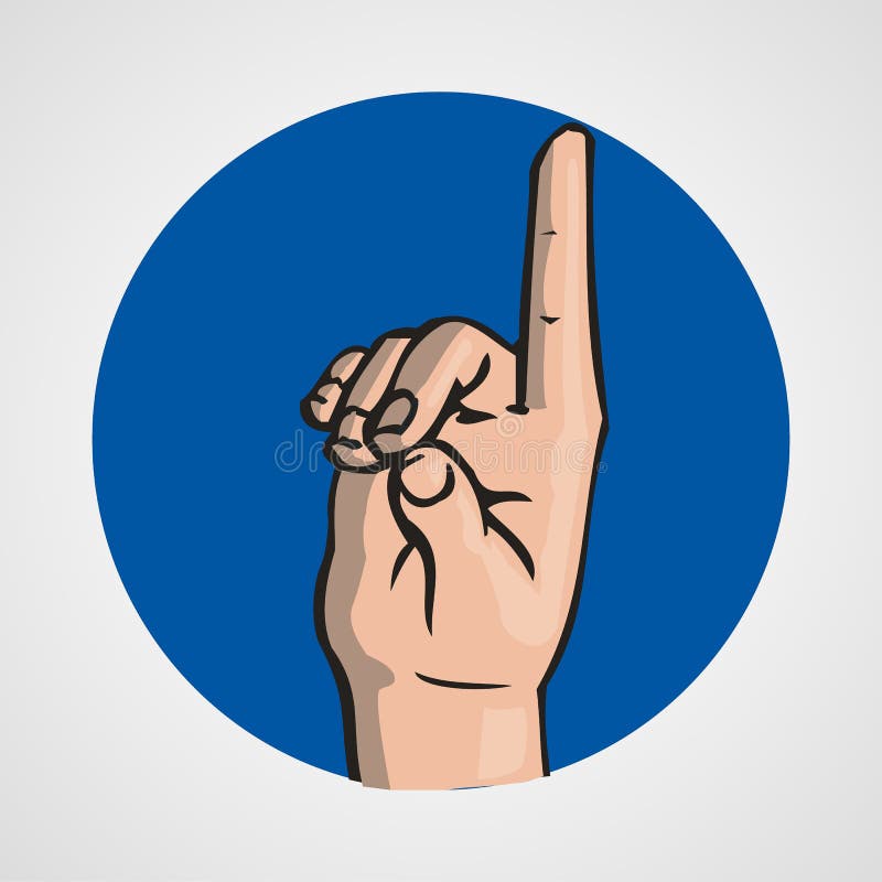 Hands Gesture or Finger Alphabet Spelling Stock Illustration ...