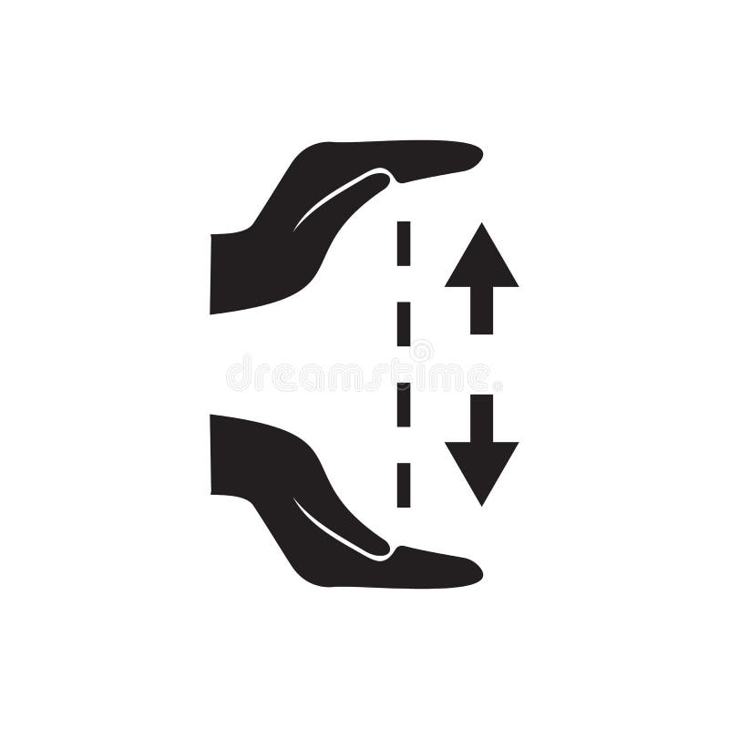 Hands in Gesture of Measuring - Minimal Icon Stock Vector ...