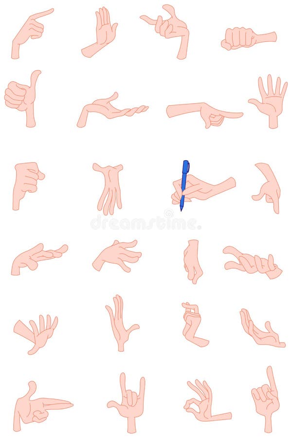 Hands gestures stock vector. Illustration of gesture - 11813611