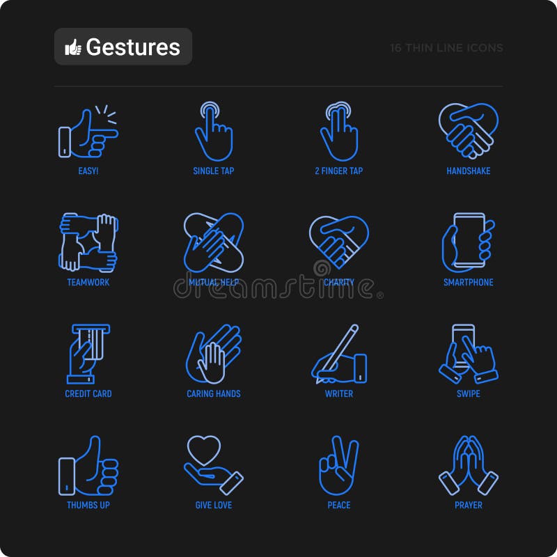 Hands Gestures Seamless Pattern with Thin Line Icons: Handshake Stock ... Hands Gestures Seamless Pattern with Thin Line Icons: Handshake Stock ...