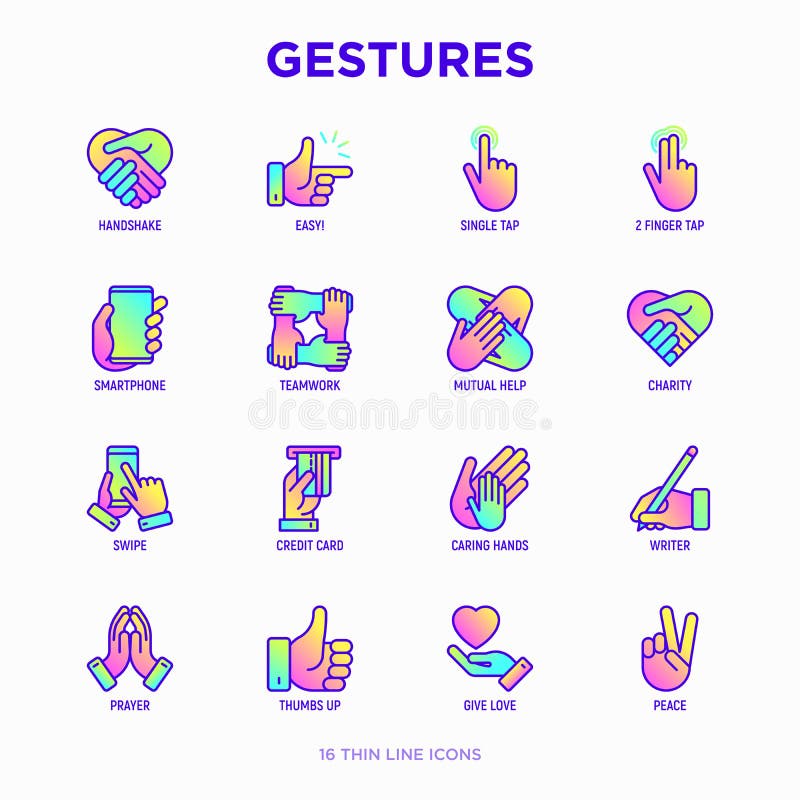 Hands Gestures Seamless Pattern with Thin Line Icons: Handshake Stock ... Hands Gestures Seamless Pattern with Thin Line Icons: Handshake Stock ...