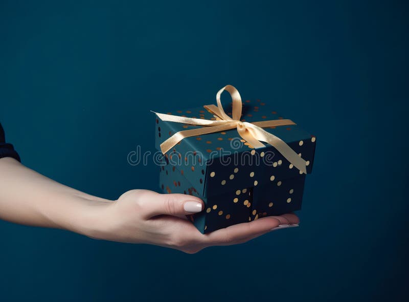 Hands with Gift Box. Illustration AI Generative Stock Illustration ...