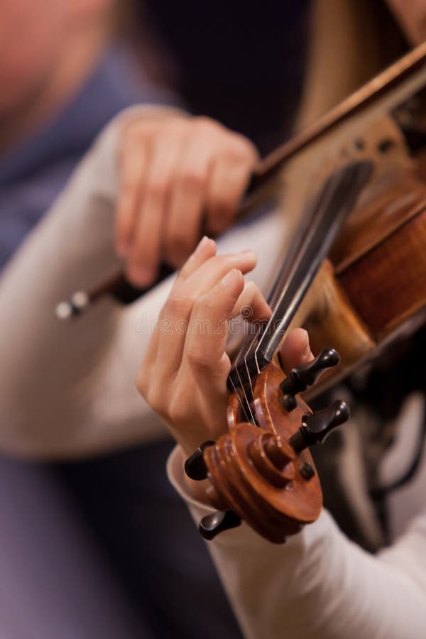 Hands Girl Playing the Violin Stock Image - Image of human, classic ...