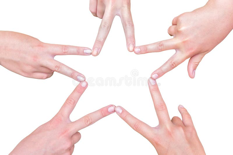 Hands Form a Star with Fingers Stock Image - Image of peace, creativity ...