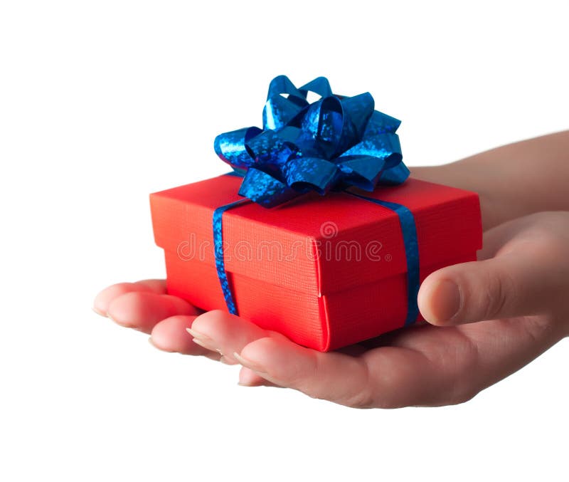 Men giving a present stock image. Image of wrapping, card - 266813