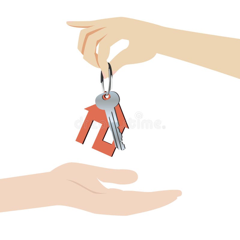 Hands Giving Keys of an Apartment Stock Vector - Illustration of ... Hands Giving Keys of an Apartment Stock Vector - Illustration of ...