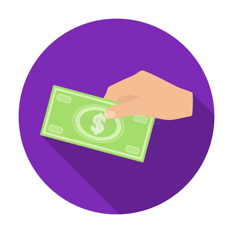 Hands Giving Money Icon in Outline Style Isolated on White Background ... Hands Giving Money Icon in Outline Style Isolated on White Background ...