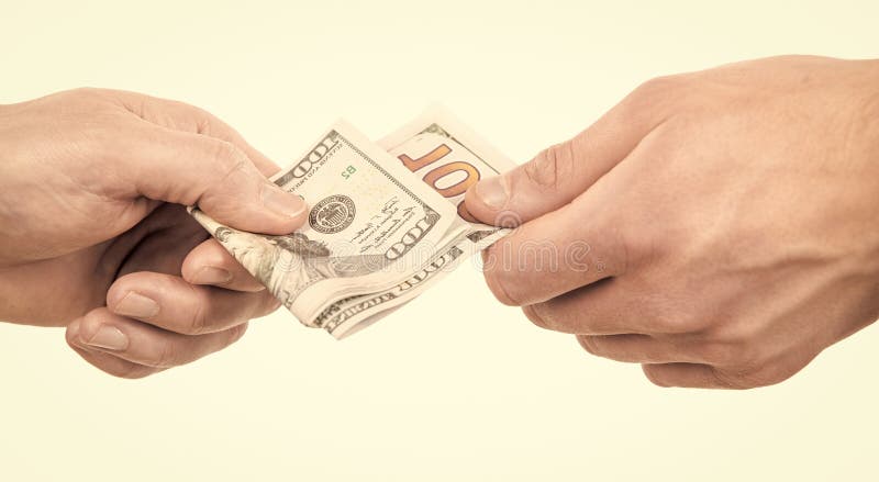 Hands Giving Money Payment or Financial Support, Borrow Stock Image ...