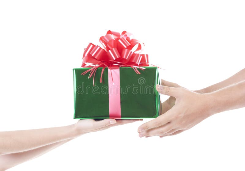 Hands Giving and Receiving a Present Stock Photo - Image of people ...