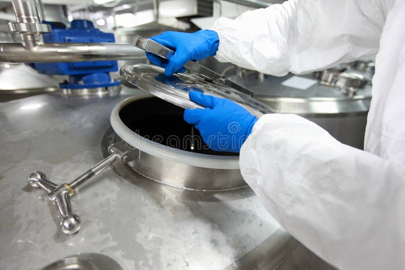 Specialist Opening Industrial Process Tank Stock Photo - Image of ...
