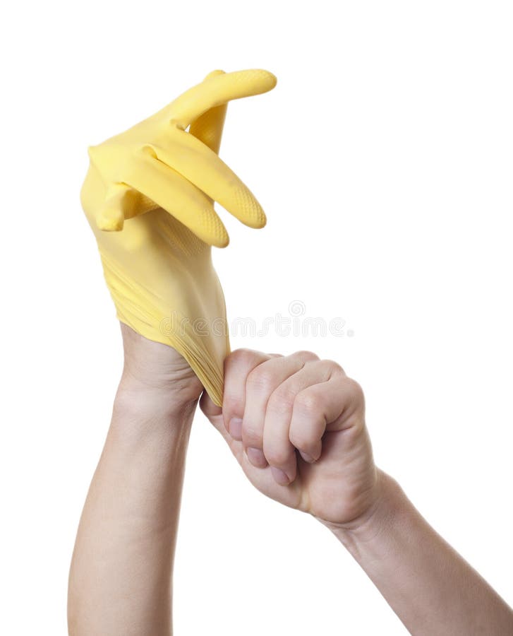 Hands gloving. stock image. Image of person, cleaner - 22972773