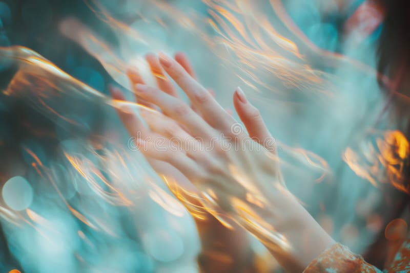 Hands Grip Invisible Objects in an Abstract Display of Motion and Light ...