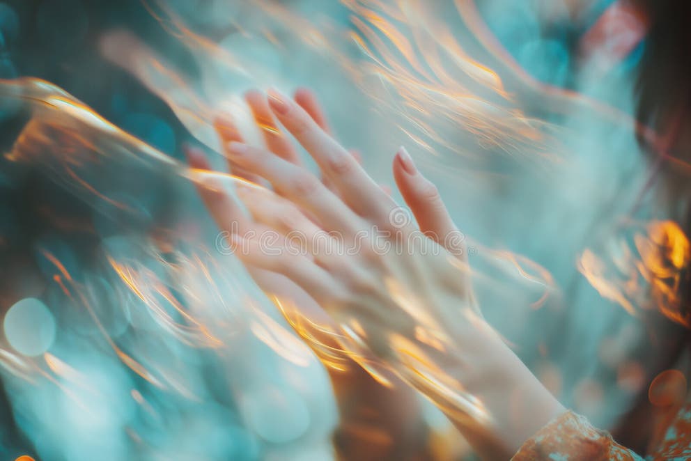 Hands Grip Invisible Objects in an Abstract Display of Motion and Light ...